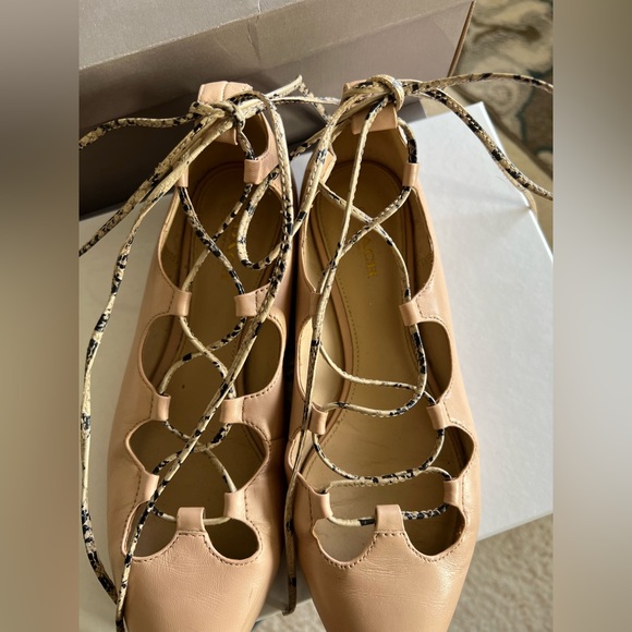 Coach | Shoes | Coach Justine Lace Up Flats | Poshmark